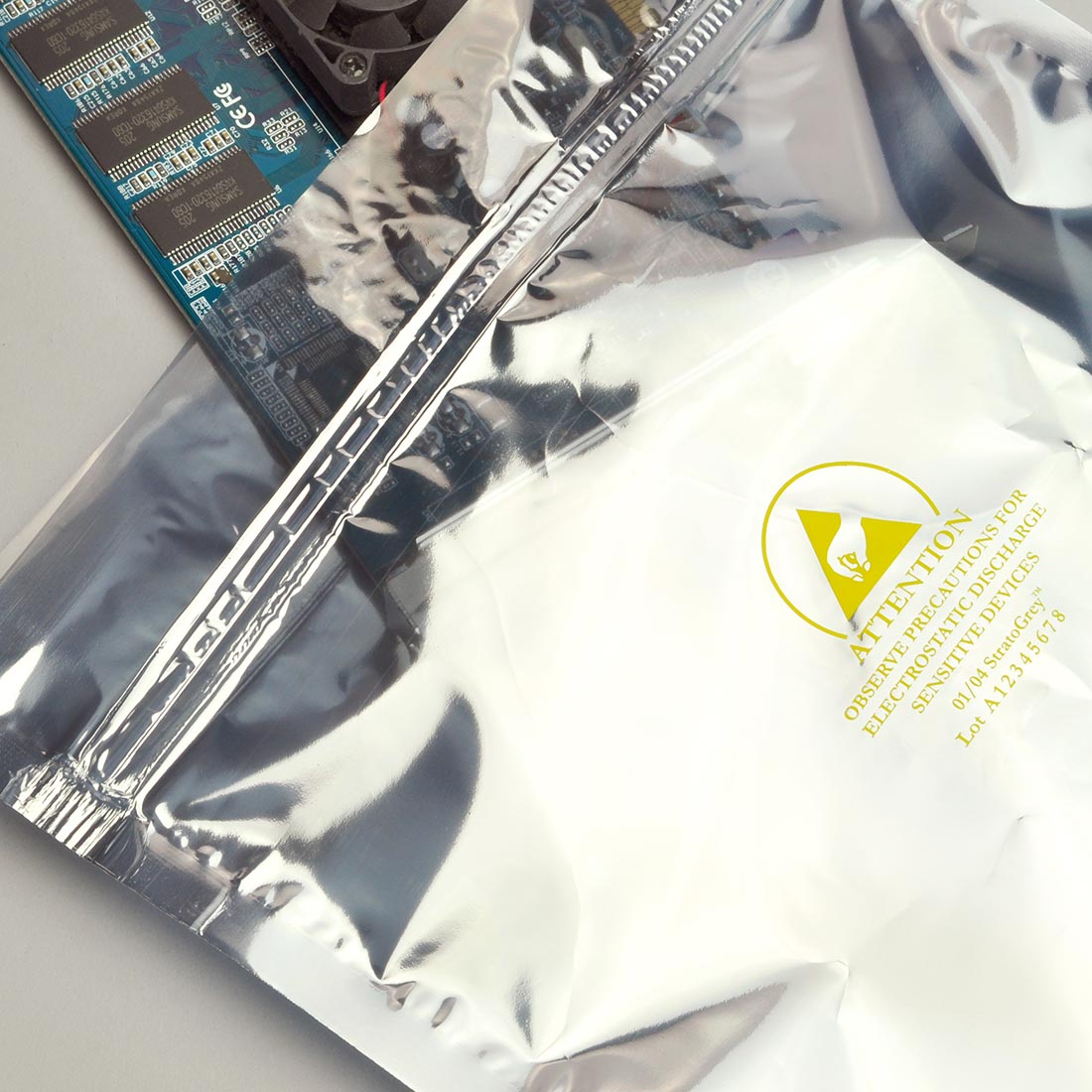 StratoGrey™ Static Shielding Zipper Bags | LK Packaging